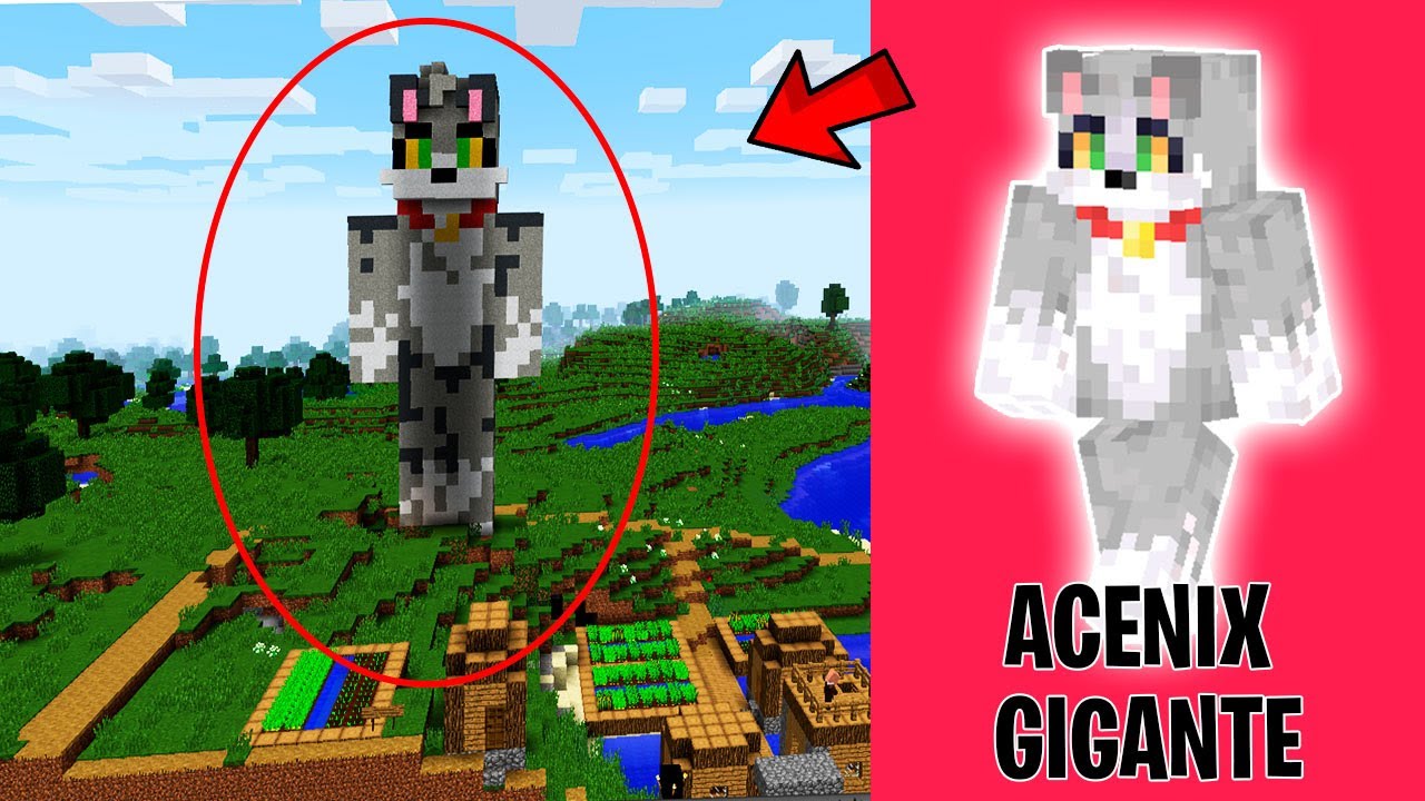 Encontré una Estatua Gigante de Acenix en esta aldea de minecraft - YouTube