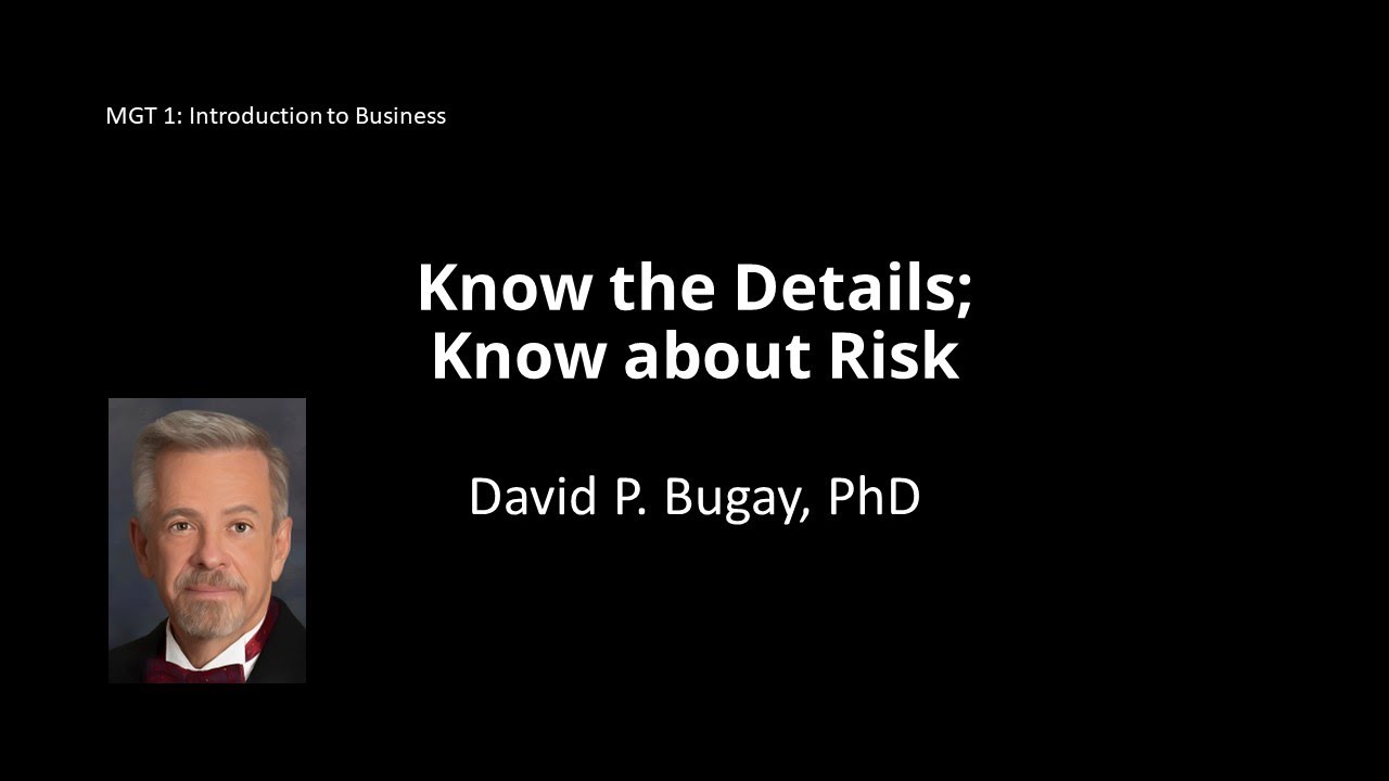 Entrepreneurs: Know the Details and Know the Risk - YouTube