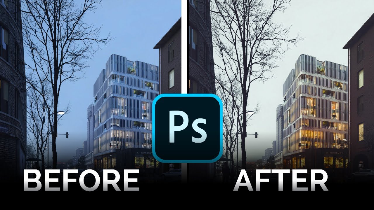 Post Production 007 | Postproduction process for Exterior Rendering ...