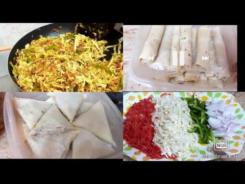 aaloo macroni samosay|spring roll|make and freeze|by hina's kitchen and ...