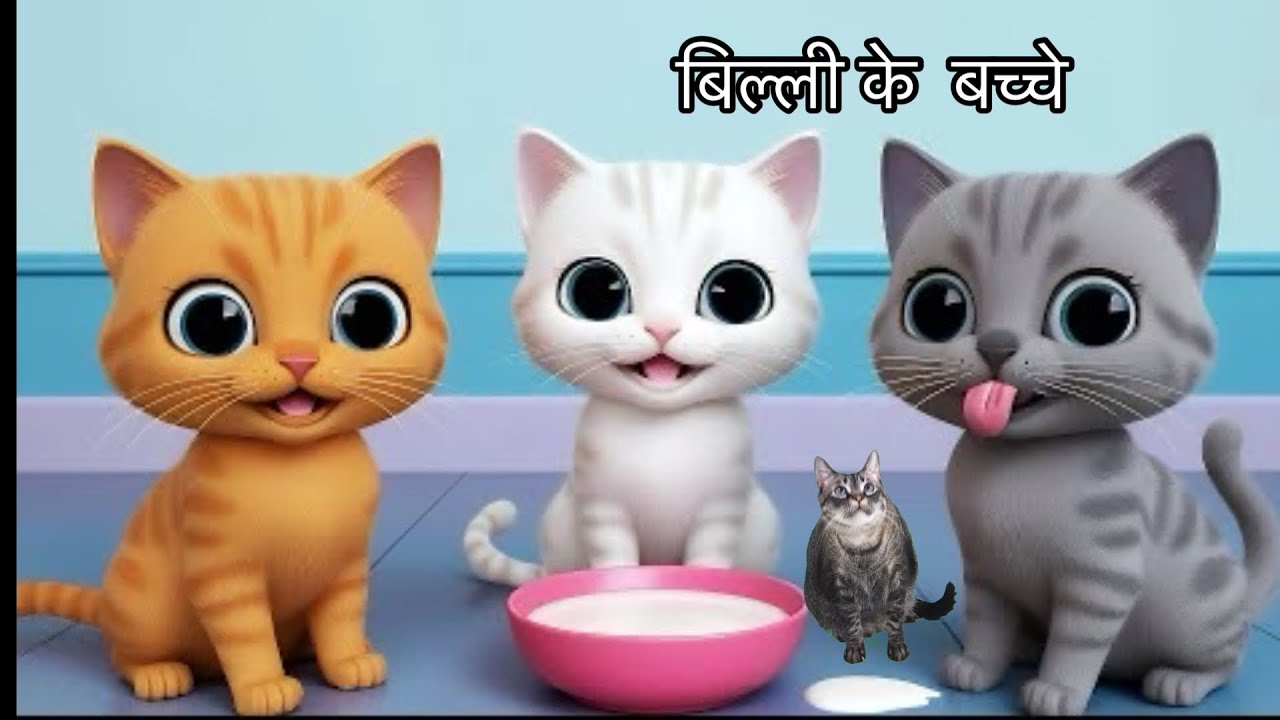 Billi ke Bache | Cat Cartoon | Cat Meowing | Cat | Kittens | Cat Videos ...