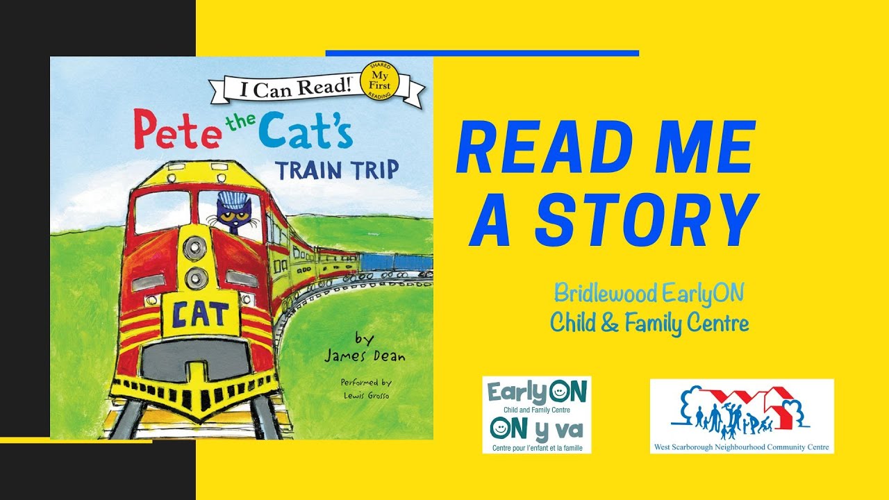 Read me a story - Pete the cat Train Trip - YouTube