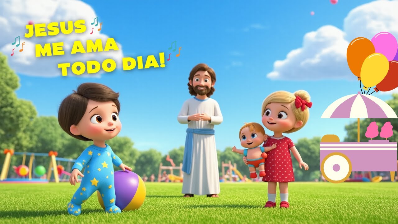 Jesus Me Ama Todo Dia | Canção Infantil Gospel - YouTube