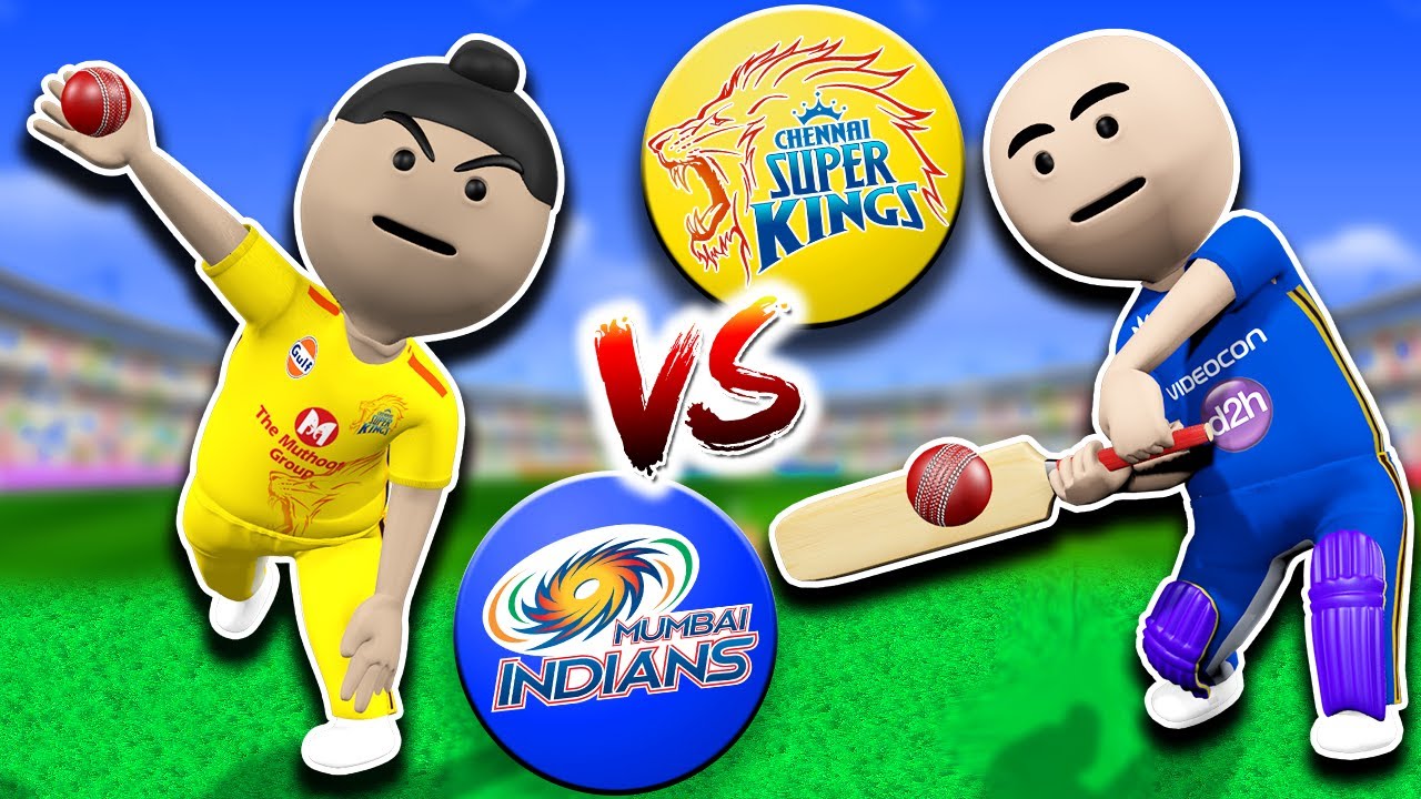 3D ANIM COMEDY - CRICKET IPL 2020 || CSK VS MI || LAST OVER - YouTube