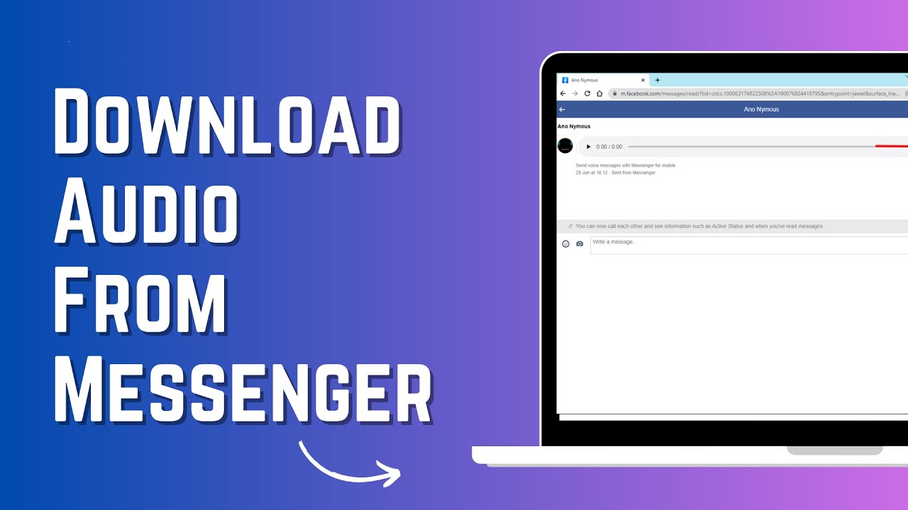 How To Download Audio From Messenger - YouTube