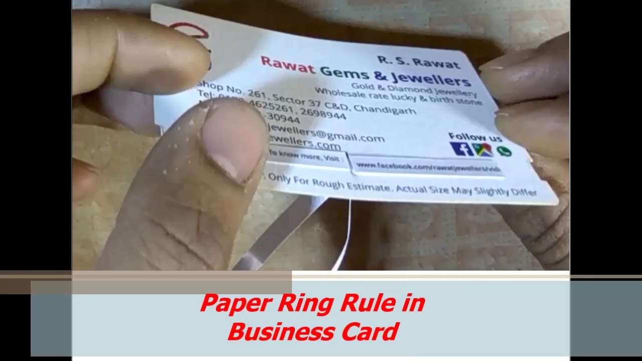 Ring rule business card - YouTube
