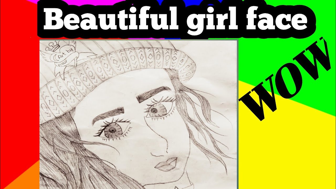Beautiful girl face drawing How to draw face - YouTube