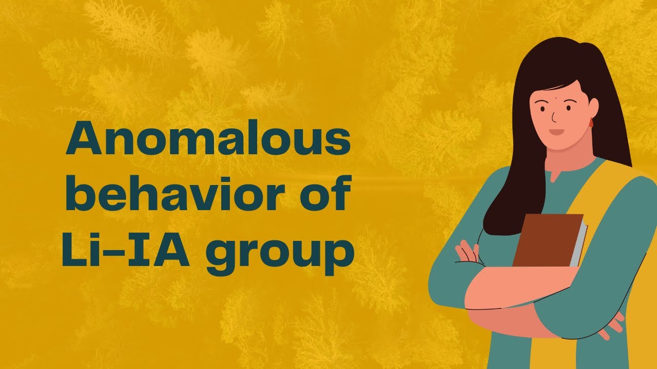 Anomalous behavior of Li IA group | Intermediate Chemistry Online ...