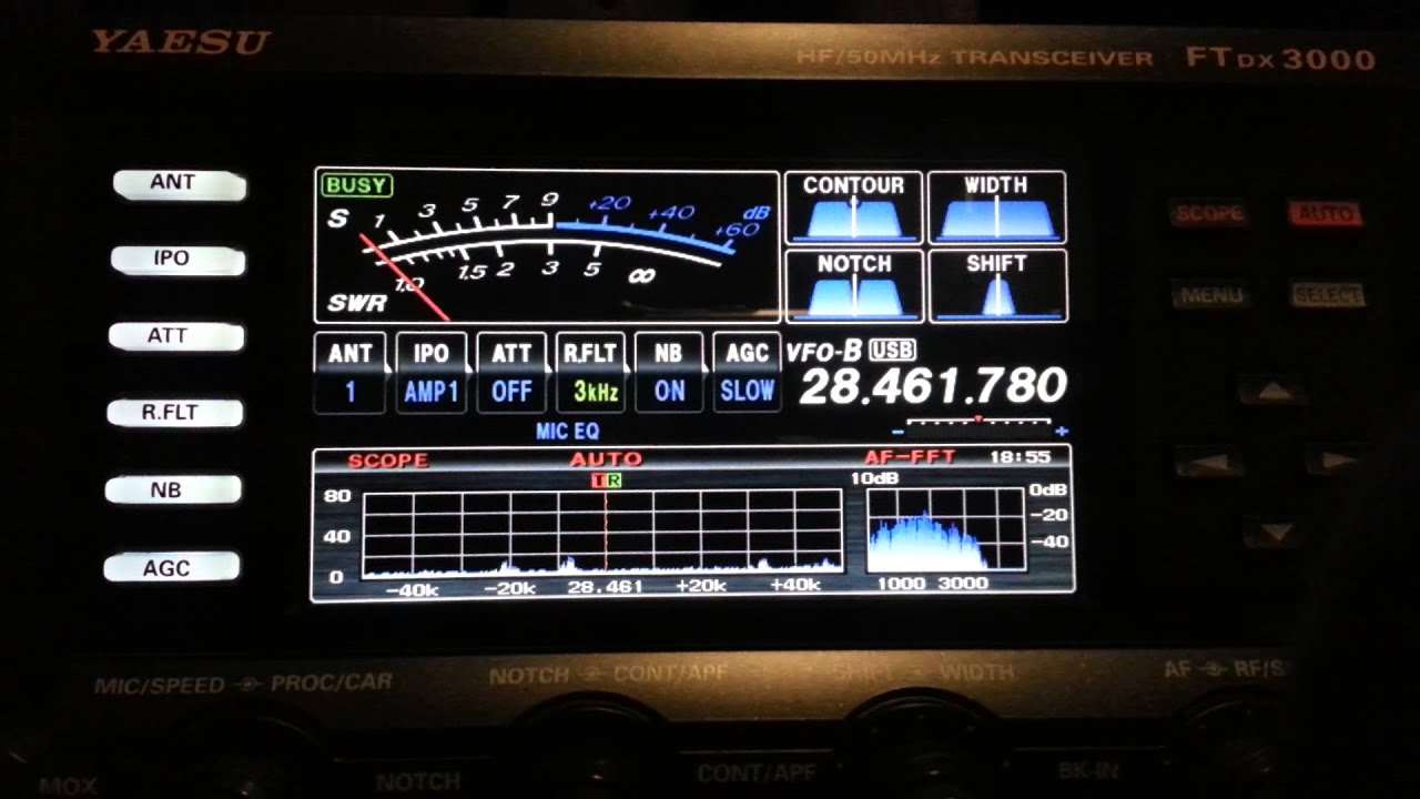 YAESU FT DX 3000 - Recibiendo a EA7QC en Puerto Rico WP4MPV - YouTube