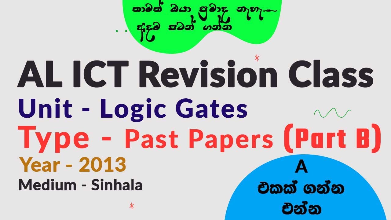 AL ICT 2013 Paper Discussion | AL ICT Revision Class | AL ICT Logic ...