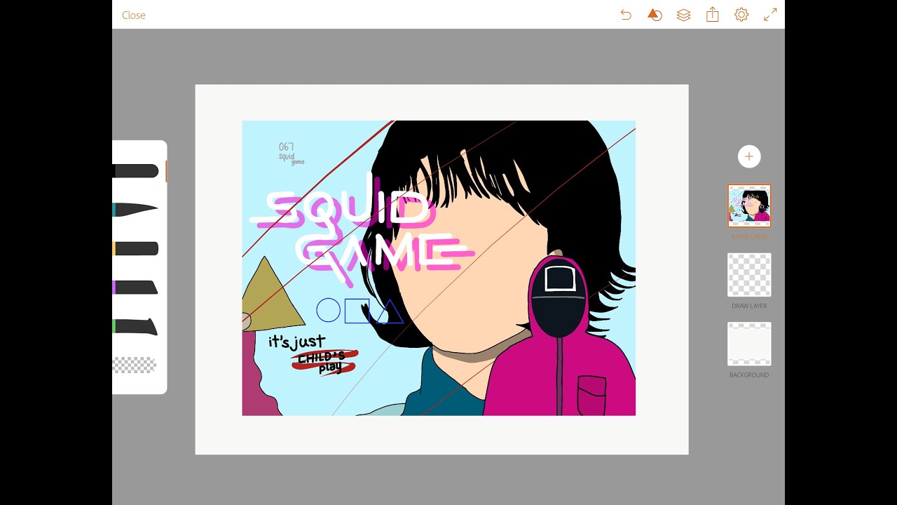 drawing PLAYER 067 from SQUID GAME | kait-c - YouTube