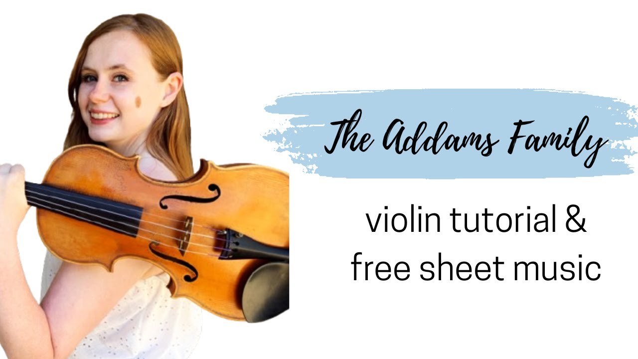 The Addams Family Theme Song | Violin Tutorial & Free Sheet Music - YouTube