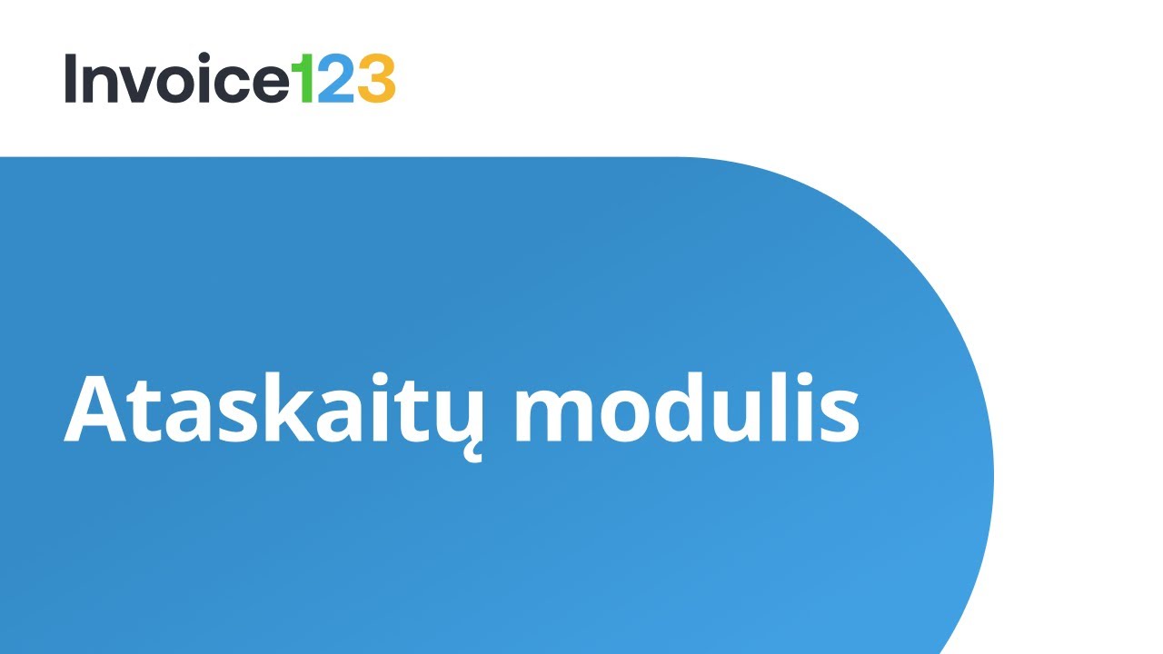 Ataskaitų modulis - YouTube
