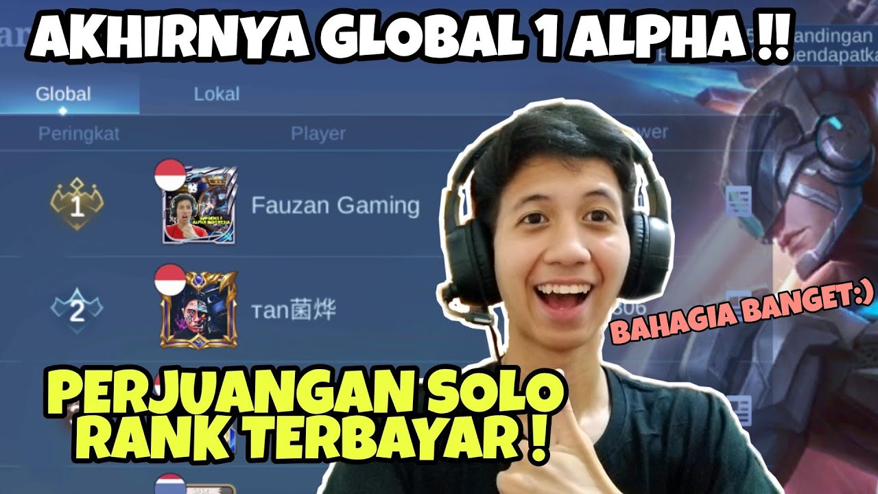 AKHIRNYA MENJADI TOP GLOBAL 1 ALPHA !! - YouTube
