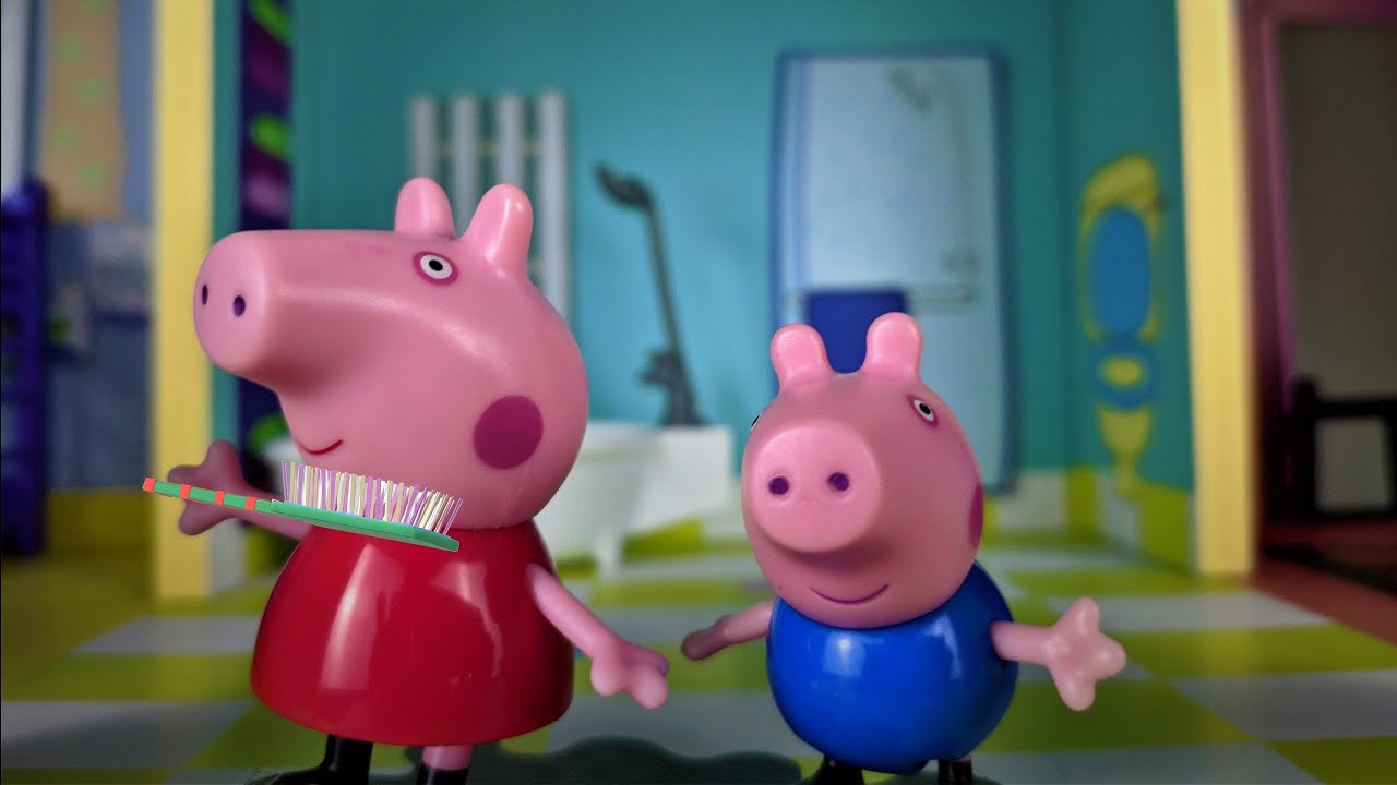 Peppa Pig Doing Brush पेपा पिग करे ब्रश Story for Kids - YouTube