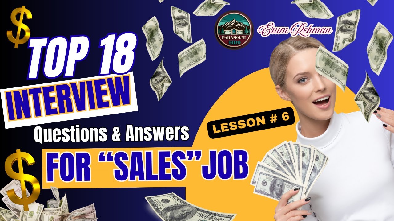 Sales Job Interview Top Questions & Answers | Interview Skills | Erum ...