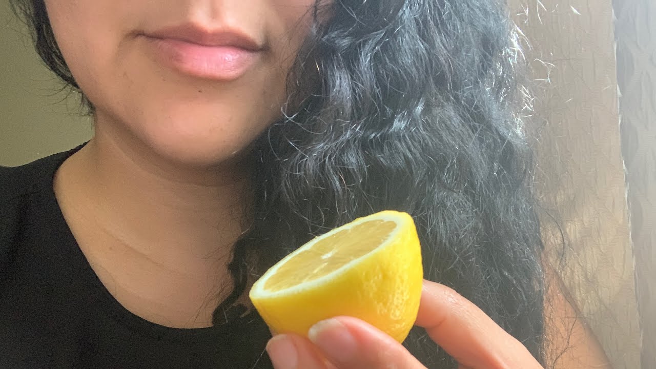 Asmr eating Lemon and salt - no talking - slurping... - YouTube