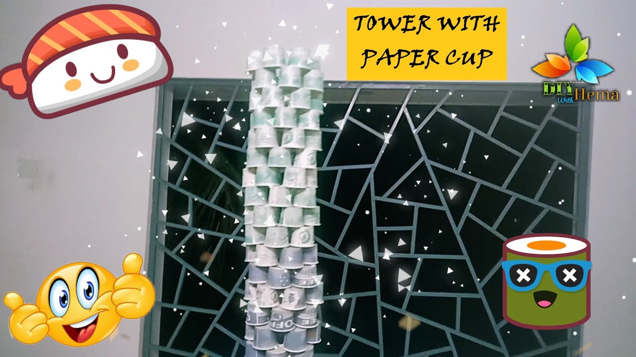 Tower with Paper Cup | Paper Cup Crafts | DIY | Kids Crafts - YouTube