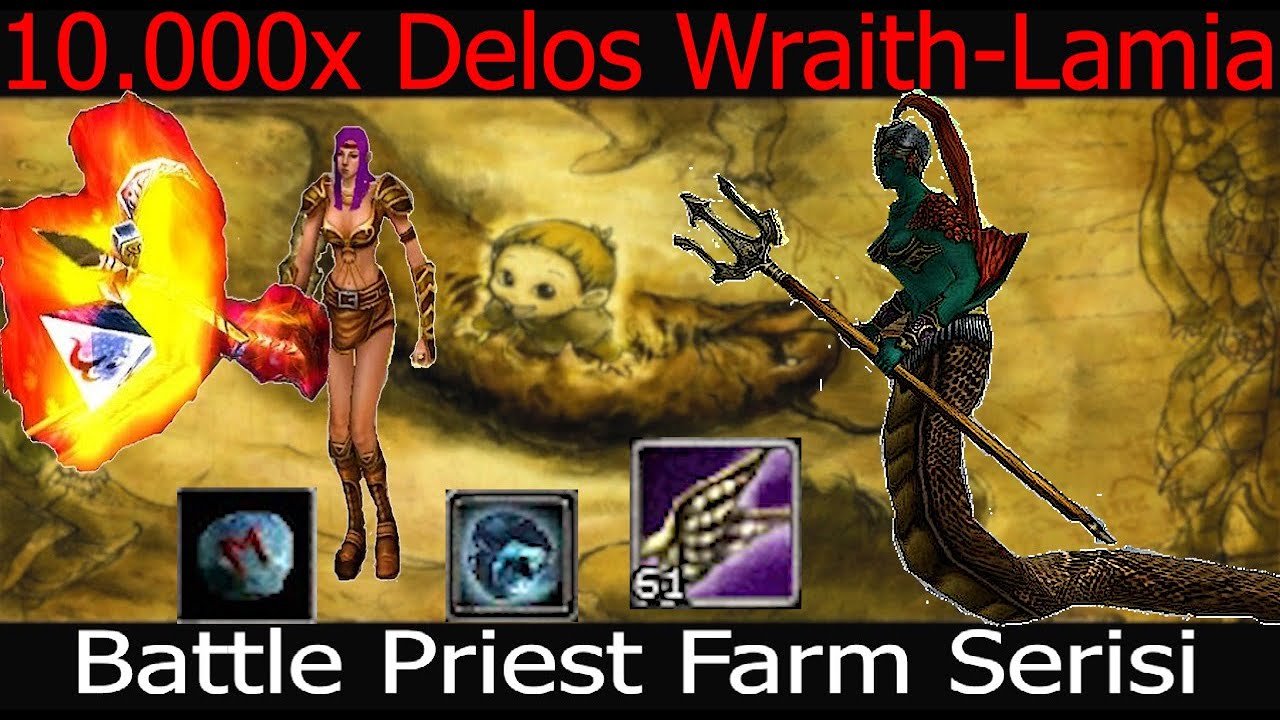 Knight Online Battle Priest 10.000x Delos Wraith & Lamia Farm | Güncel ...