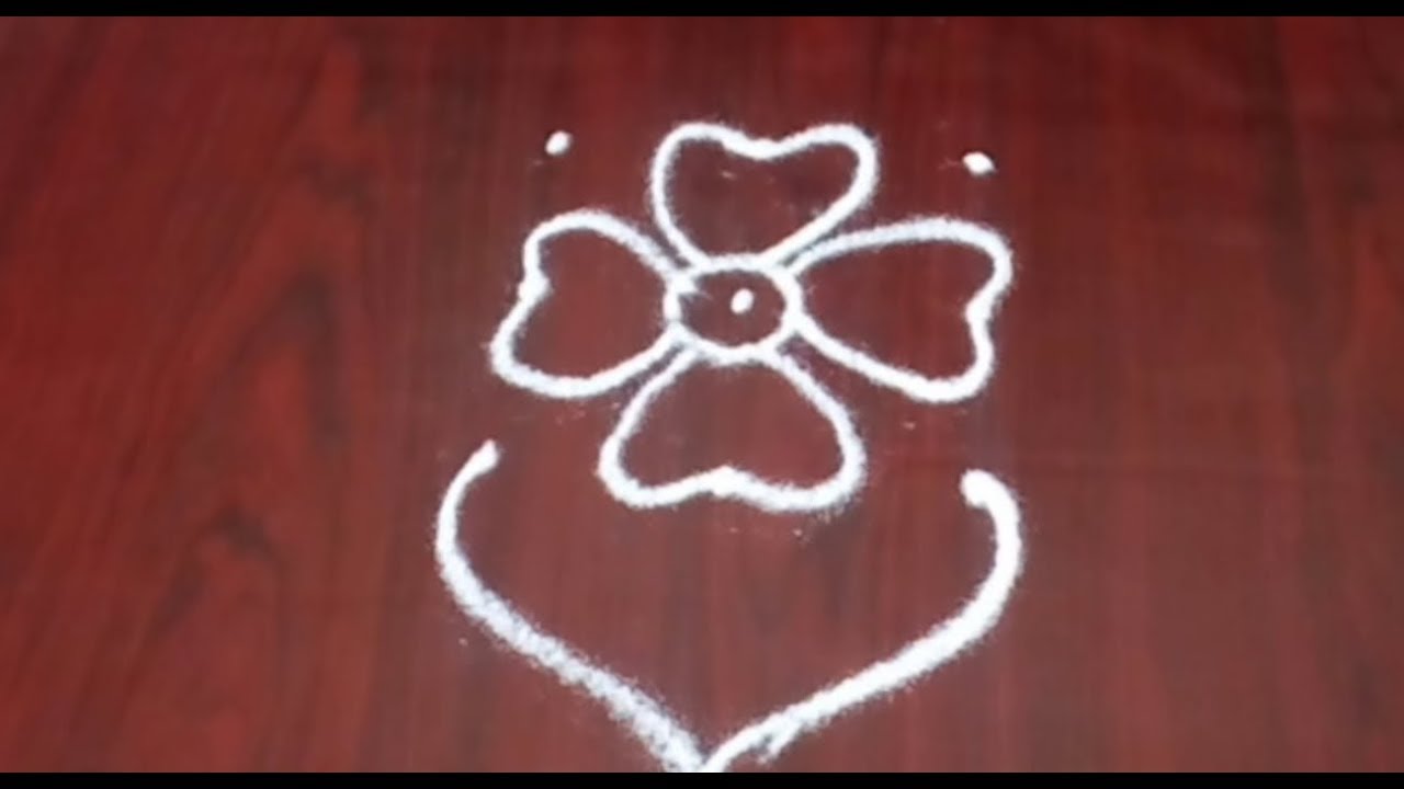 Easy Friday kolam design with 3 dots/ Friday muggulu with dots ...