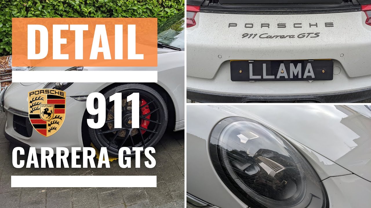 Detail: 2018 Porsche 911 Carrera GTS in Crayon Grey/Chalk - YouTube