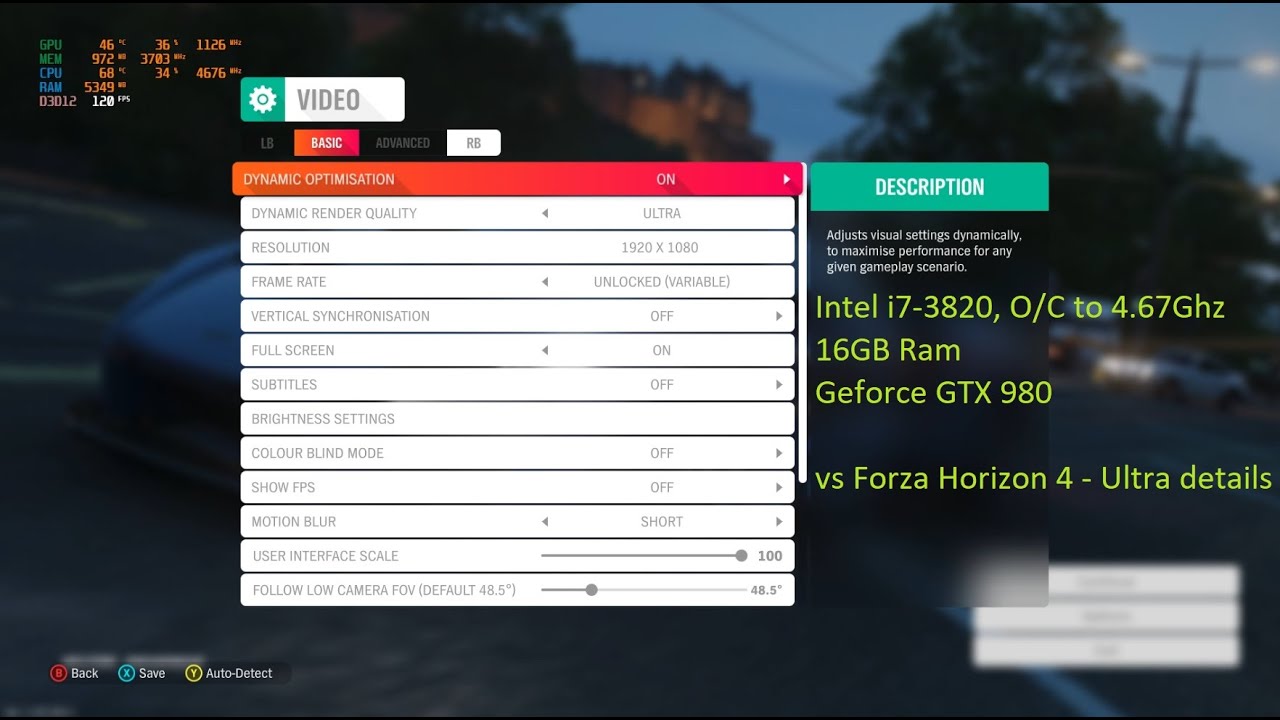 Forza Horison (Ultra Settings) on a i7-3820 with a GTX 980 - YouTube