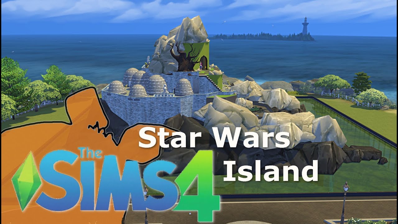 Sims 4 Lot Build Star Wars Island in The Force Awakens - YouTube