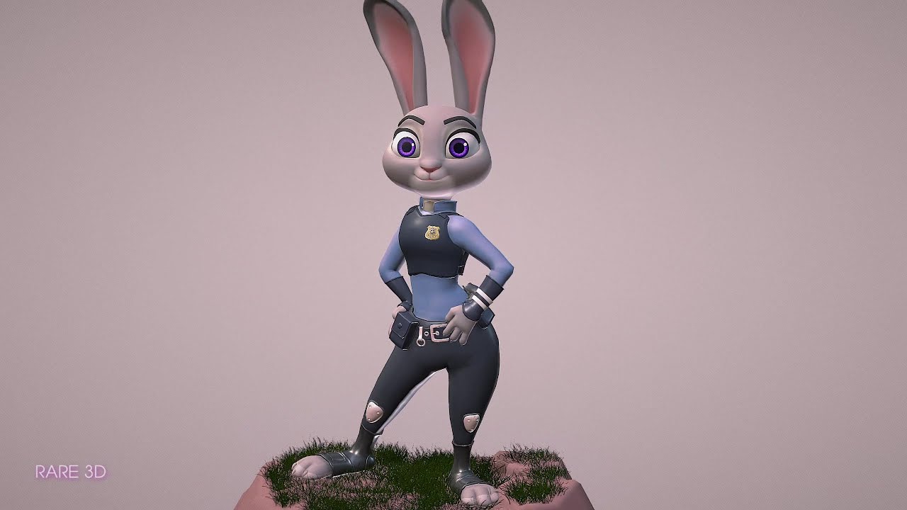 Judy Hopps - Zootopia 3D Model - YouTube