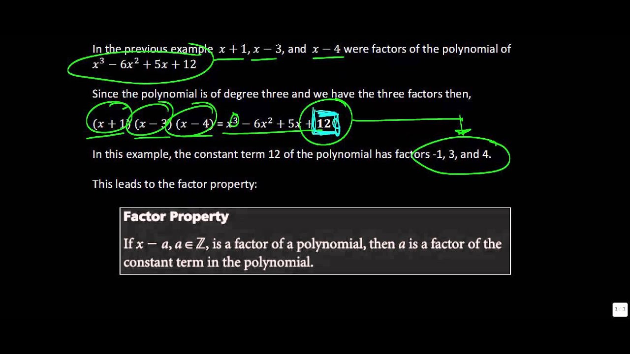 Lesson 1.2 - Factoring Polynomials - YouTube