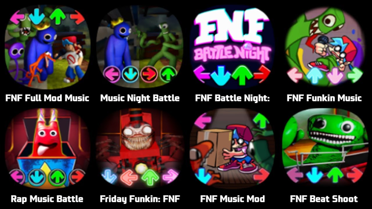 FNF Bunzo Bunny, FNF Squid Game, Music Night Battle, FNF Battle Night ...
