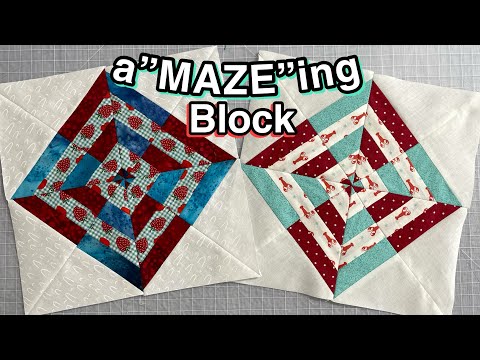 How To Make A Maze Quilt Block ~ Tube Technique - YouTube