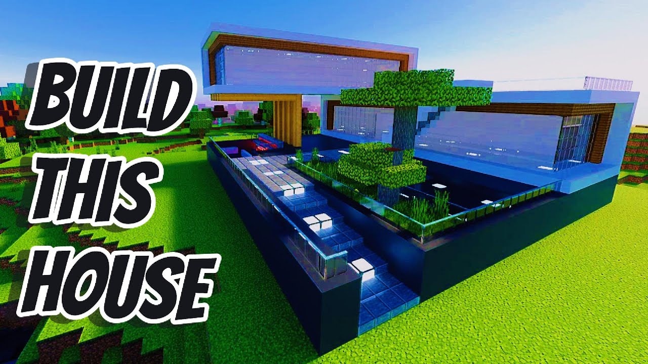 How to Build A Modern 2 Story House in Minecraft - YouTube