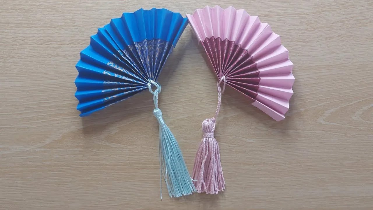 how to make an origami fan - YouTube