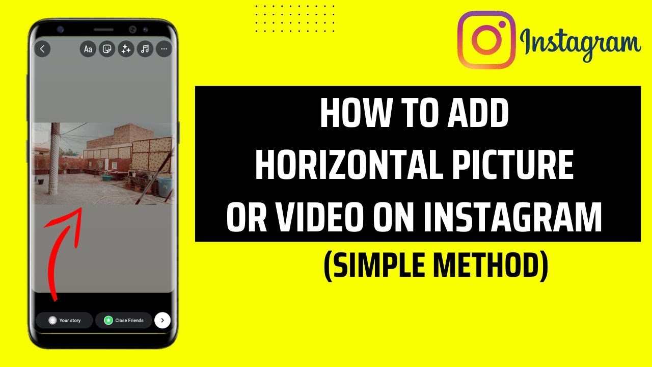 How To Add Horizontal Picture Or Video On Instagram - YouTube