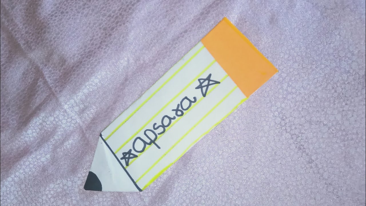 Easy Pencil book marker | Easy Craft idea |Easy book marker - YouTube