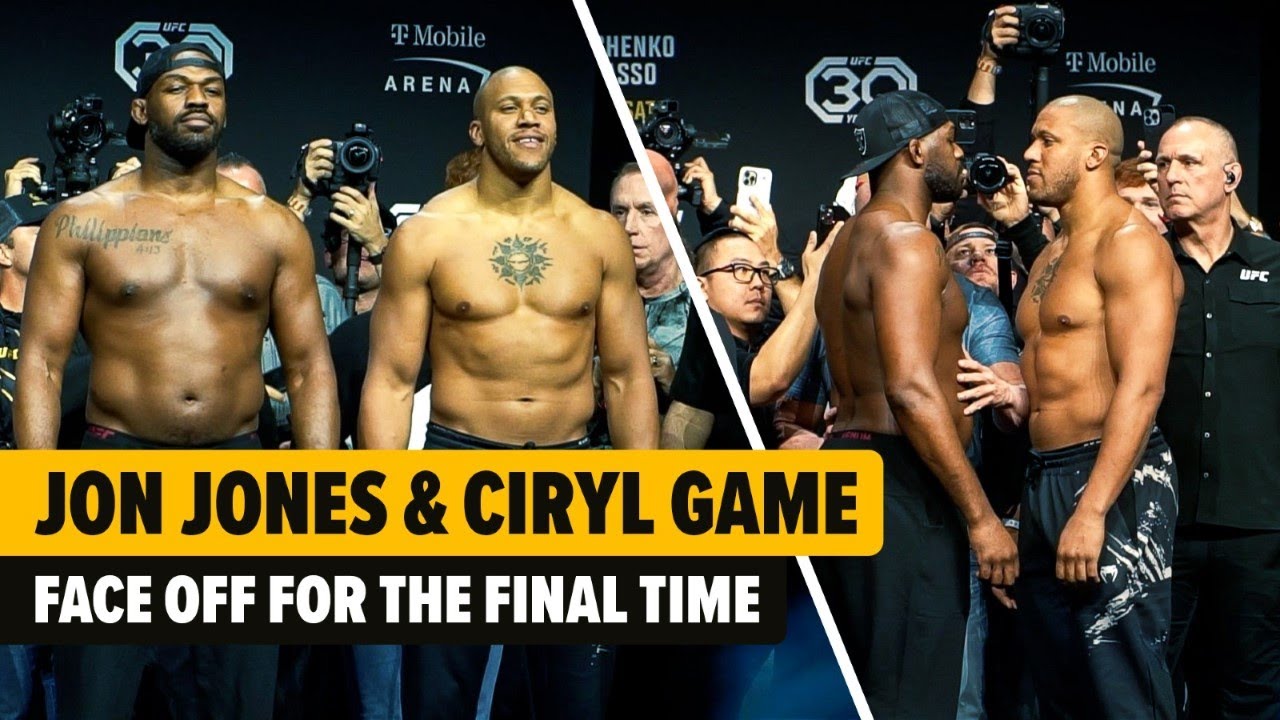 JON JONES & CIRYL GANE FACE OFF FOR THE FINAL TIME (UFC 285) - YouTube