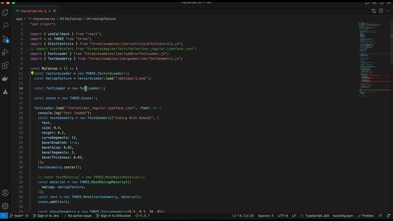 Display 3D text in Threejs - YouTube