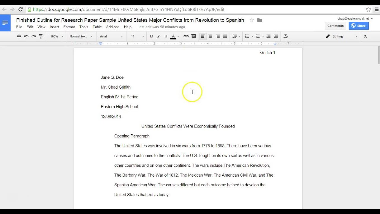 Finished Outline for Informational Research Project - YouTube
