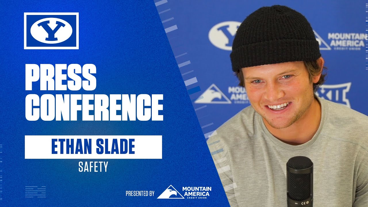 Ethan Slade talks with the media before the match up with Southern Utah | September 4, 2023 ...