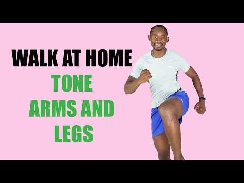 30 Minute Walk at Home Workout to Tone Arms and Legs/ Beginner Walking ...