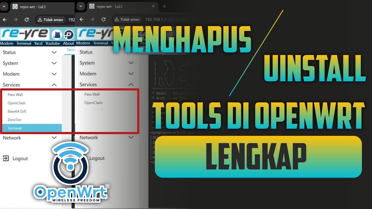 Tutorial Lengkap Cara Menghapus Tools di Openwrt - YouTube