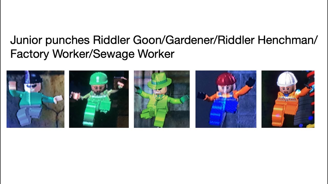 Junior punches Riddler Goon/Gardener/Riddler Henchman/Factory Worker ...