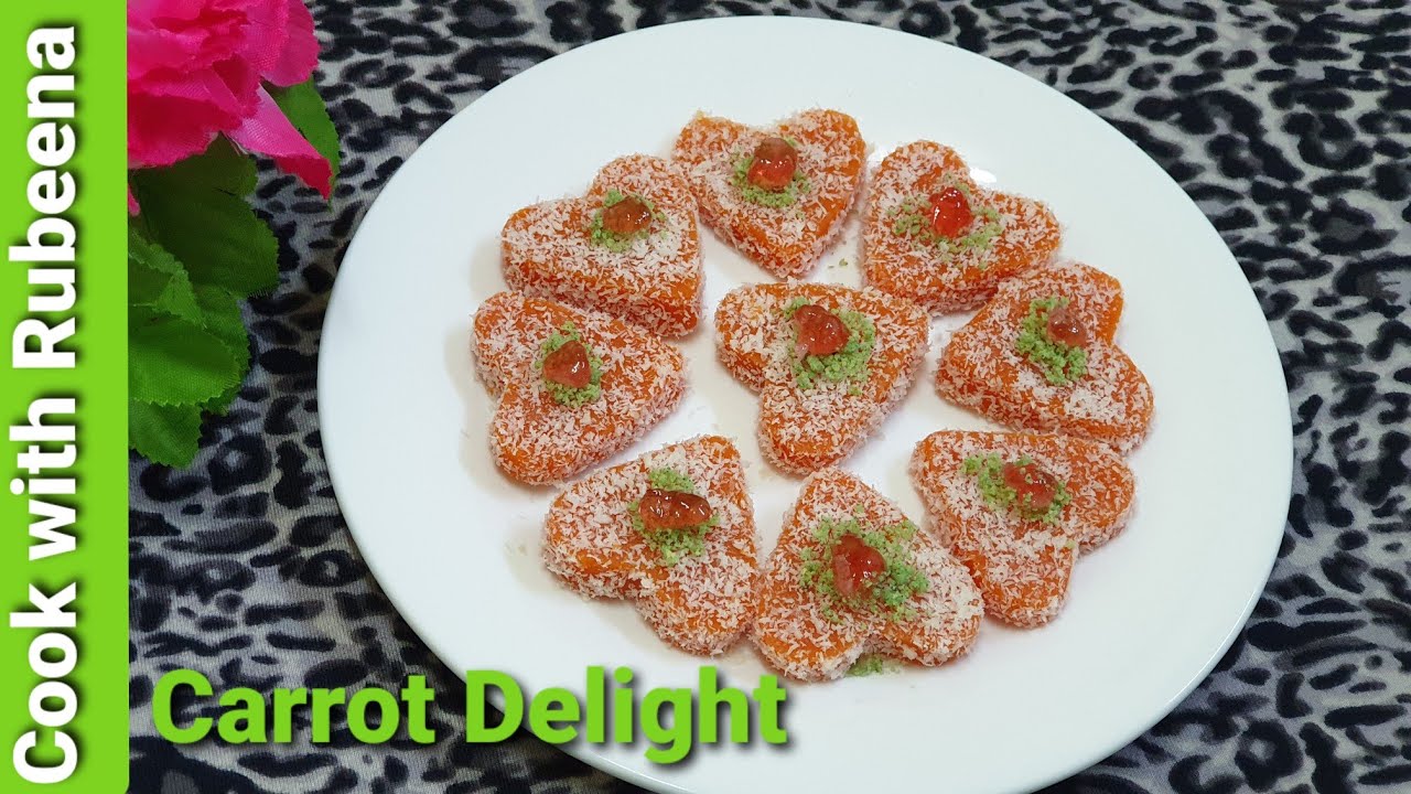 Carrot Delight recipe | soft carrot sweet | gajar barfi - carrot barfi ...