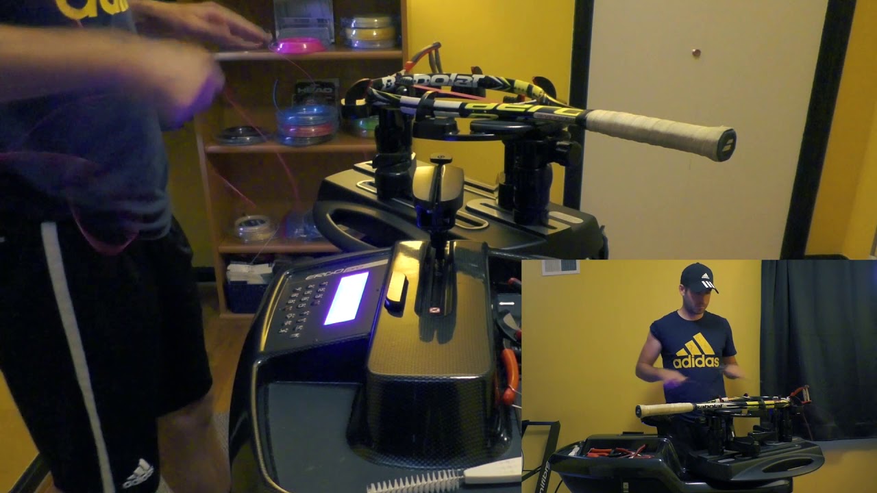 Stringing on a Constant Pull Machine (Tecnifibre Ergo Pro ATP) - YouTube