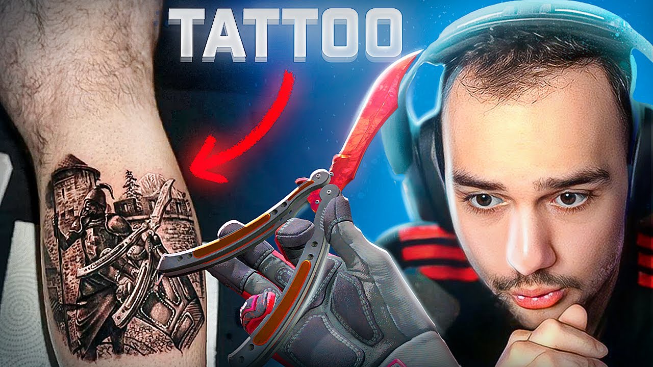 Fiz uma TATTOO INSANA de CS:2 na PERNA e FORREI uma FACA de 6 MIL para ...