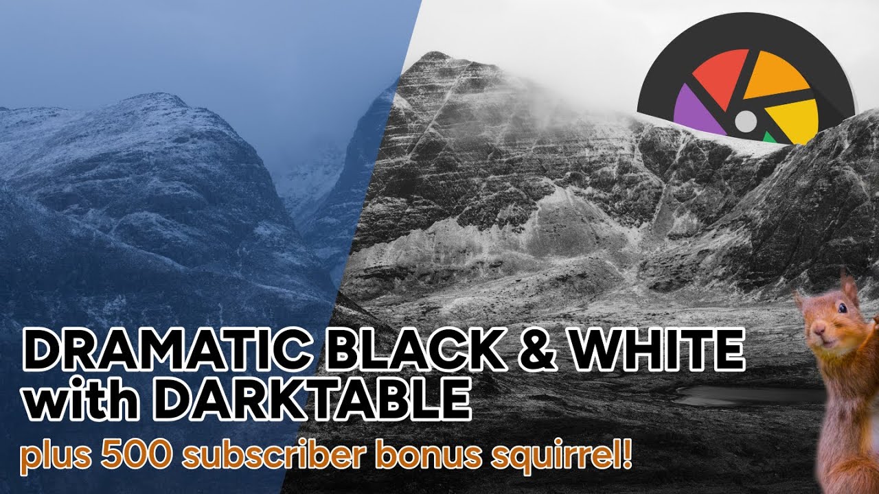 Dramatic Black and White with Darktable - Landscape Photography Processing #13 - YouTube