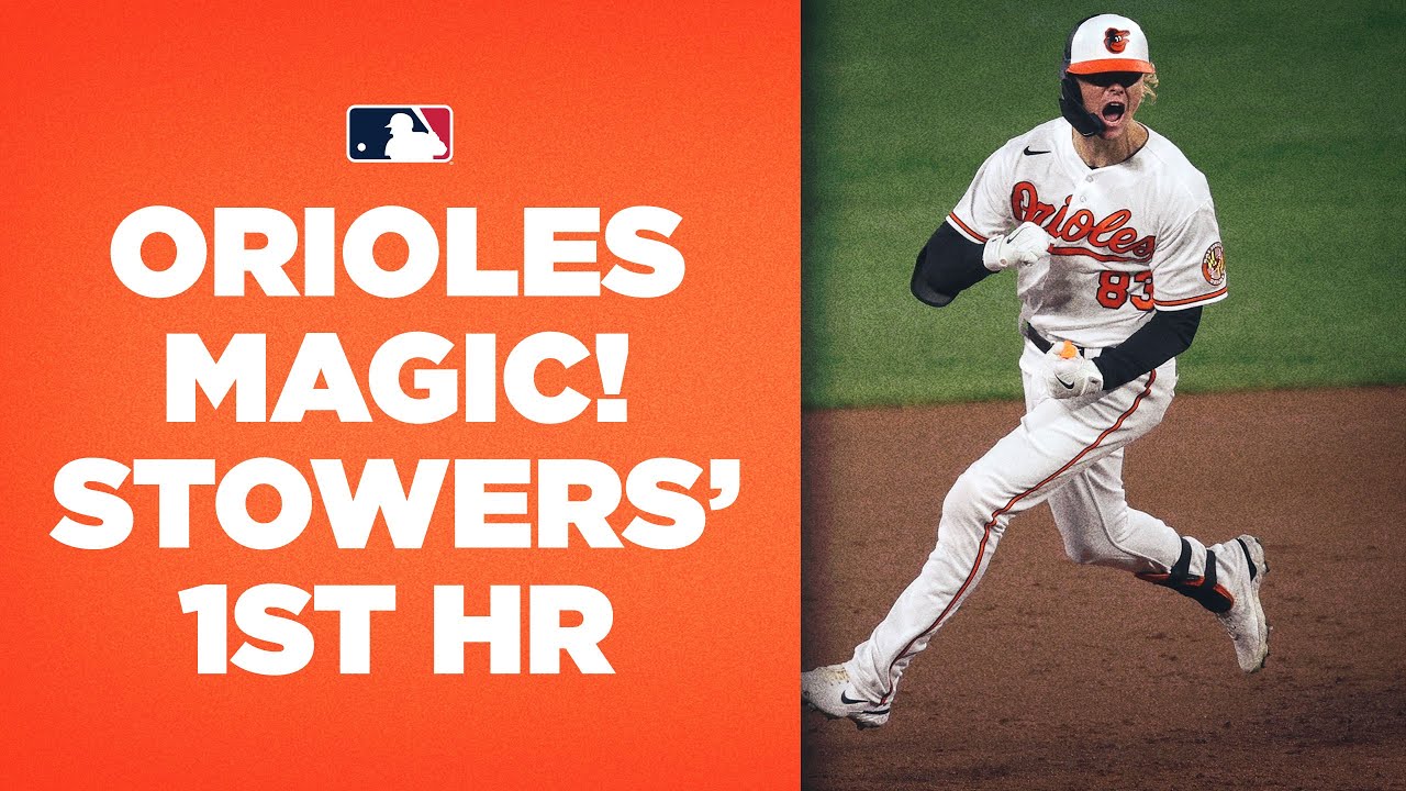 Orioles' rookie Kyle Stowers hits first career HR with 2 outs and 2 ...