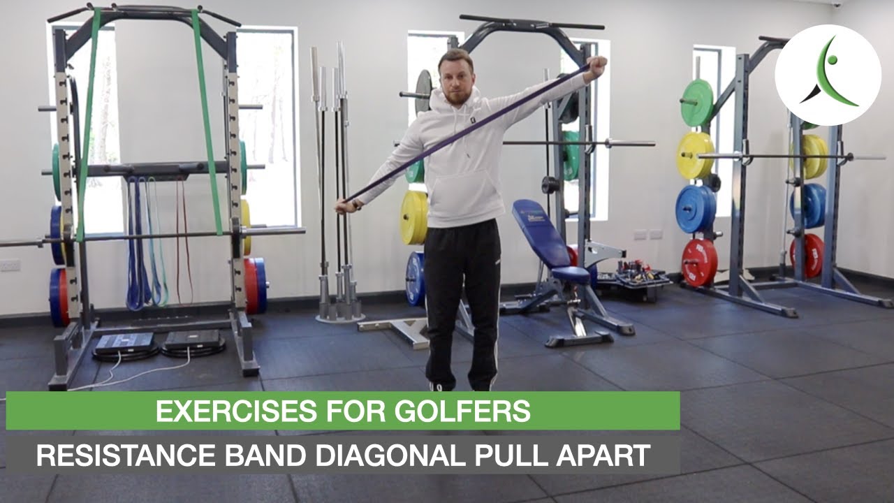 Resistance Band Diagonal Pull Apart - YouTube