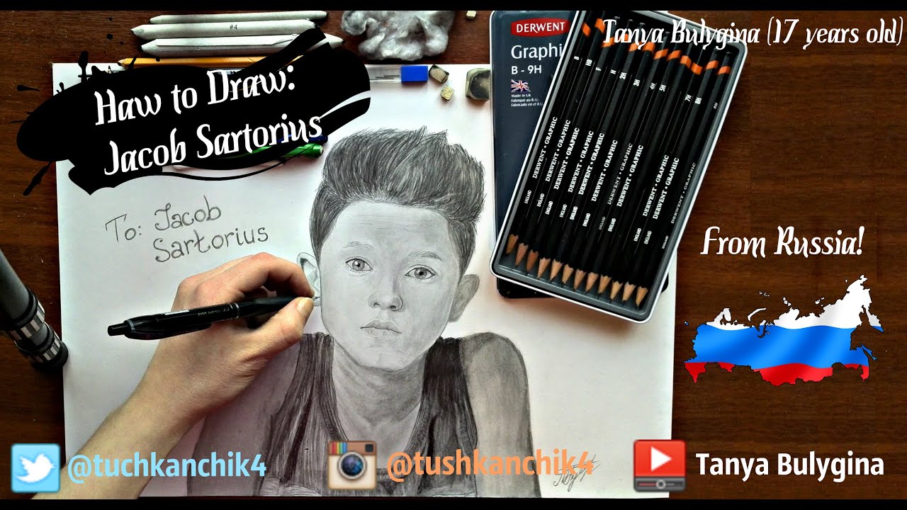 SPEED DRAWING: Jacob Sartorius - REALISTIC PENCIL PORTRAIT | Tanya's ...