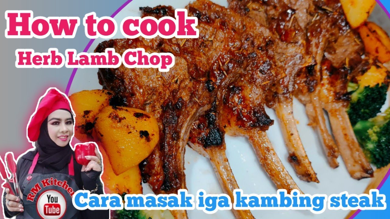 How to cook Herb Lamp Chop, cara masak iga kambing steak 🐐🐐🐐, # ...